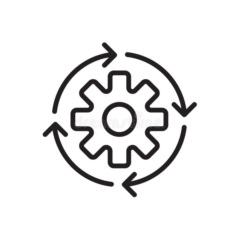 Workflow Outline Icon Vector Editable Stroke for Graphic Design, Logo ...