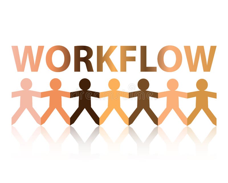 Workflow Paper People stock vector. Illustration of word - 125445377