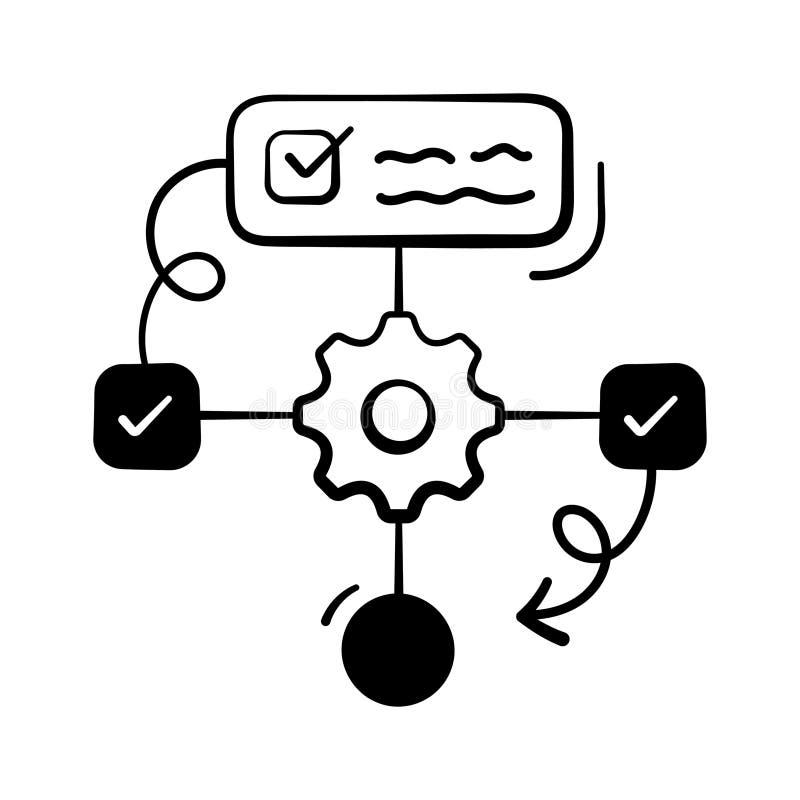 Workflow Process Chart Icon for Finance, Planning, Business Management ...