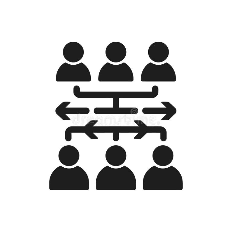 Workflow Process Coordination Icon Stock Vector - Illustration of ...