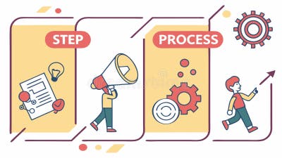 Workflow Process Flow, Step by Step Guide Information, Vector Design ...