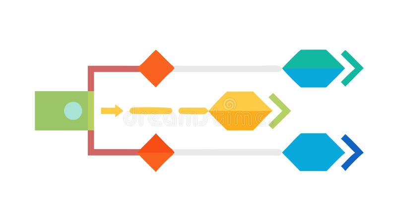 Workflow Process Flowchart with Arrows and Boxes, Vector Design ...