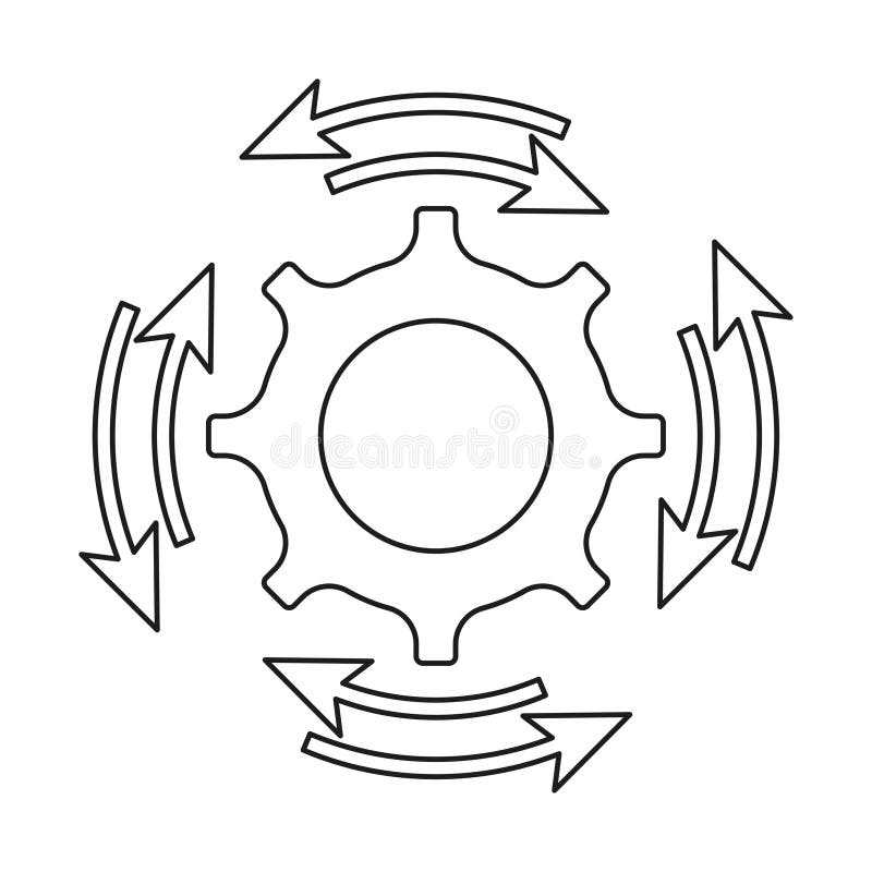 Rotating Arrows Design. Simple, Effective Cycle. Vector Illustration ...