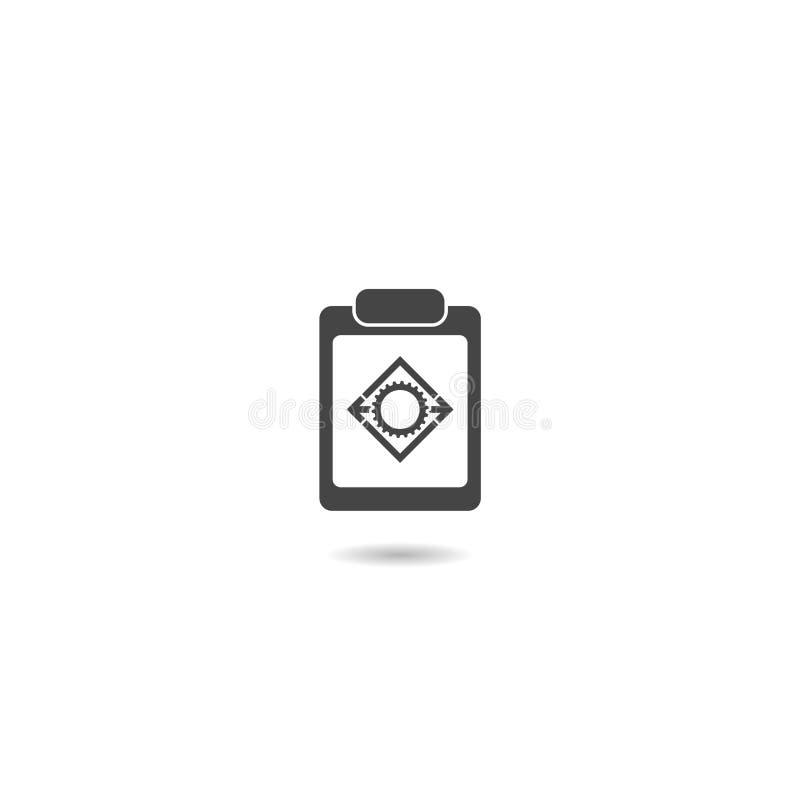 Workflow Process Icon with Shadow Stock Vector - Illustration of ...