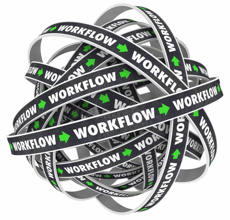 Workflow Process Procedure Loop Instructions Stock Illustration ...