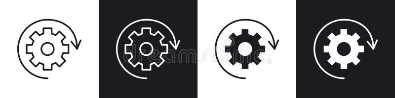 Workflow process icon stock illustration. Illustration of silhouette ...