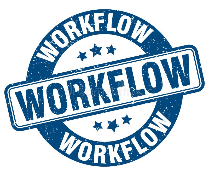 Workflow Stamp. Workflow Label. Round Grunge Sign Stock Vector ...