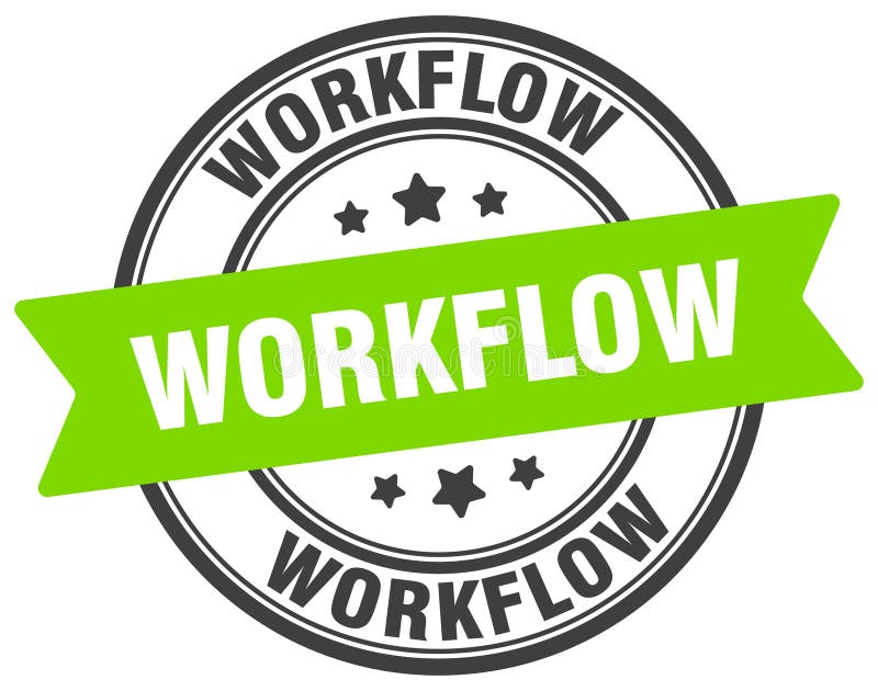 Workflow Stamp. Workflow Label on Transparent Background. Round Sign ...