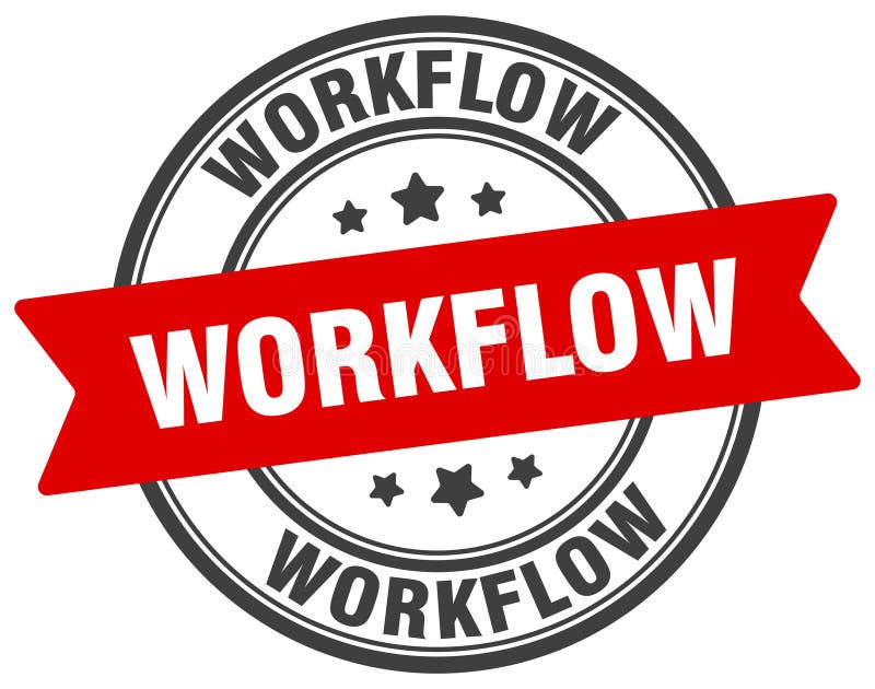 Workflow Stamp. Workflow Label on Transparent Background. Round Sign ...