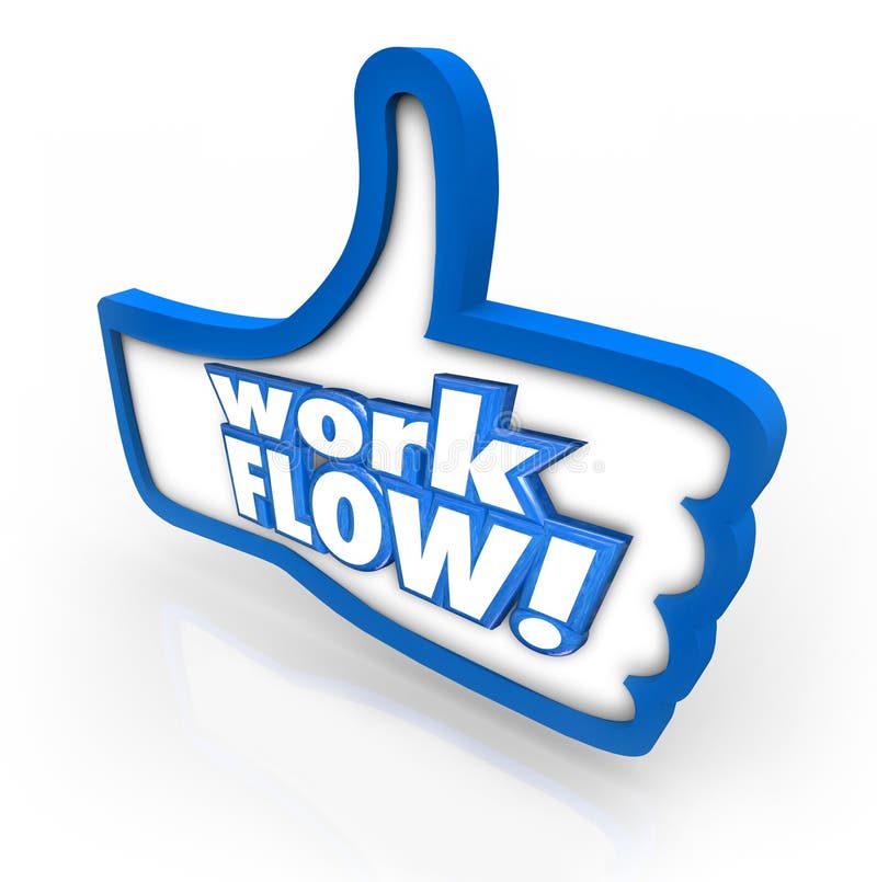 Workflow Thumb Up Like Sign Symbol Better Working Process System Stock ...