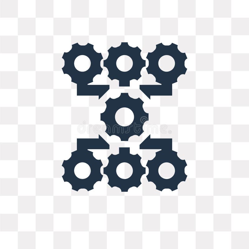 Workflow Vector Icon Isolated on Transparent Background, Workflow ...