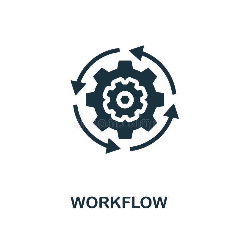 Workflow Vector Icon Symbol. Creative Sign from Crm Icons Collection ...