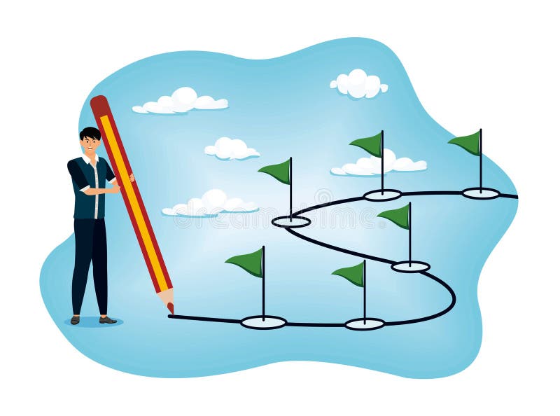 Workflow or Working Process. Work Experience or Road Map Concept. Stock ...