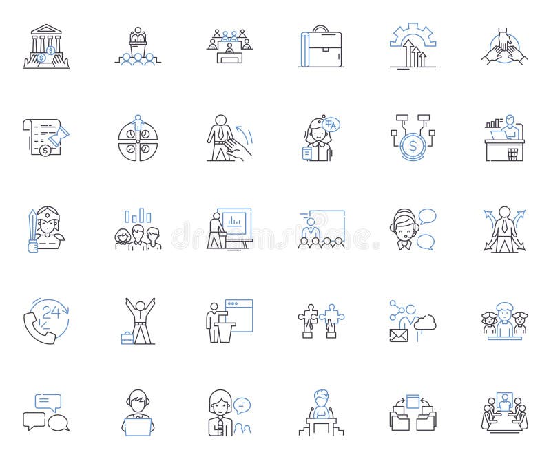 Workforce Capacity Line Icons Collection. Efficiency, Competence ...