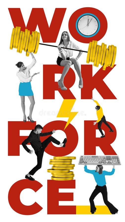 Workforce Concepts with Professionals, Symbolic Objects, and Bold ...