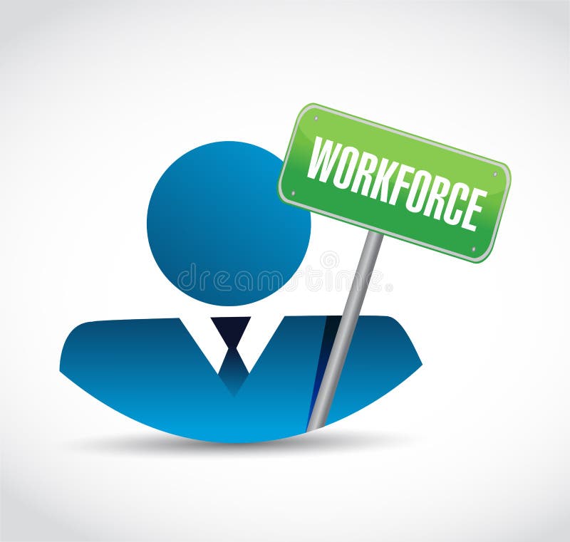Workforce Employee Sign Concept Stock Illustration - Illustration of ...