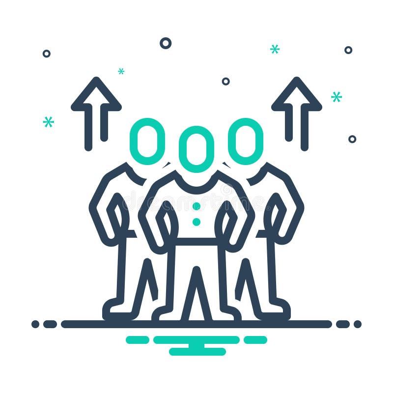 Mix Icon for Workforce, Teamwork and User Stock Vector - Illustration ...