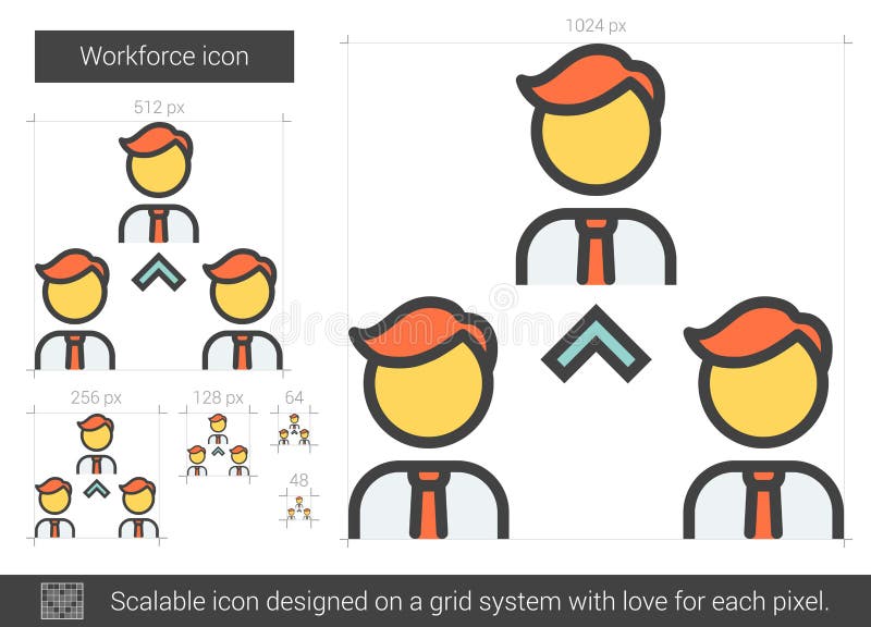 Workforce Line Icons Collection. Talent, Productivity, Diversity ...
