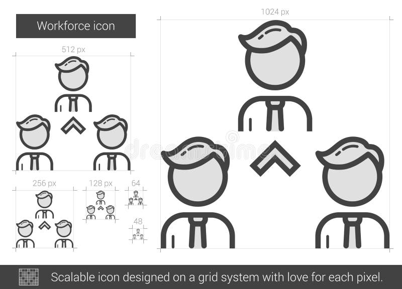 Workforce Line Icons Collection. Talent, Productivity, Diversity ...