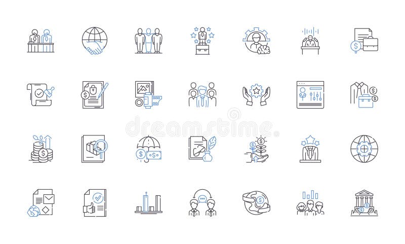 Workforce Line Icons Collection. Diversity, Efficiency, Productivity ...