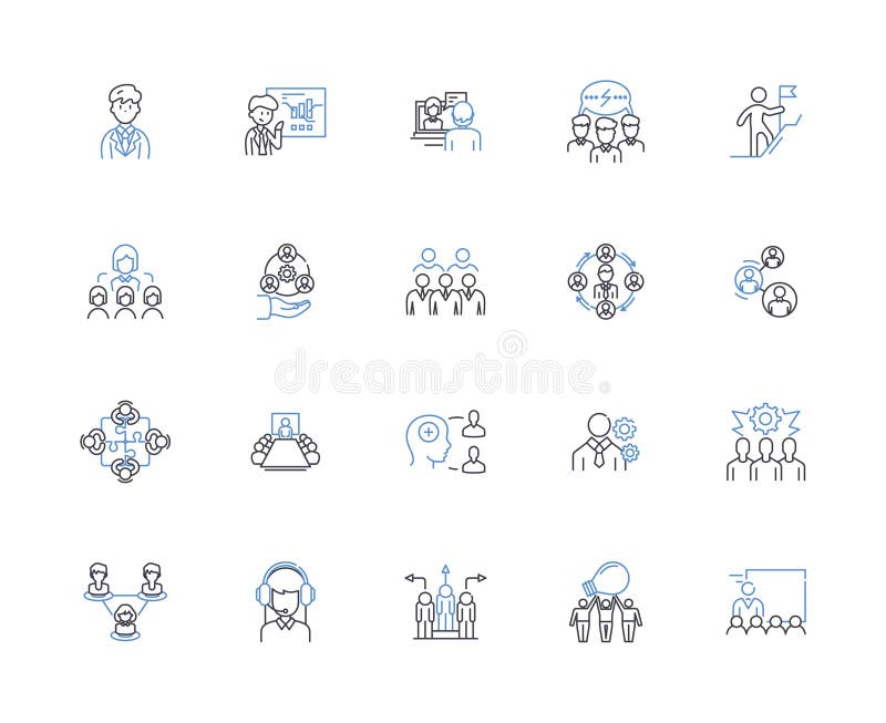 Workforce Line Icons Collection. Labor, Staffing, Employment, Human ... Workforce Line Icons Collection. Labor, Staffing, Employment, Human ...