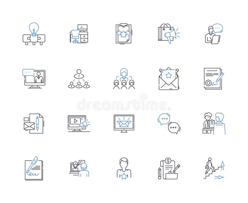 Workforce Management Line Icons Collection. Scheduling, Productivity ... Workforce Management Line Icons Collection. Scheduling, Productivity ...
