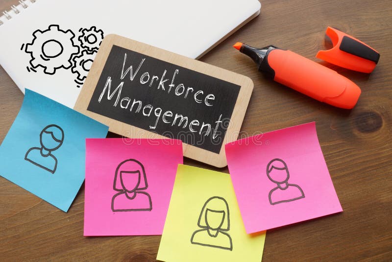 Workforce Management is Shown on the Business Photo Using the Text ...