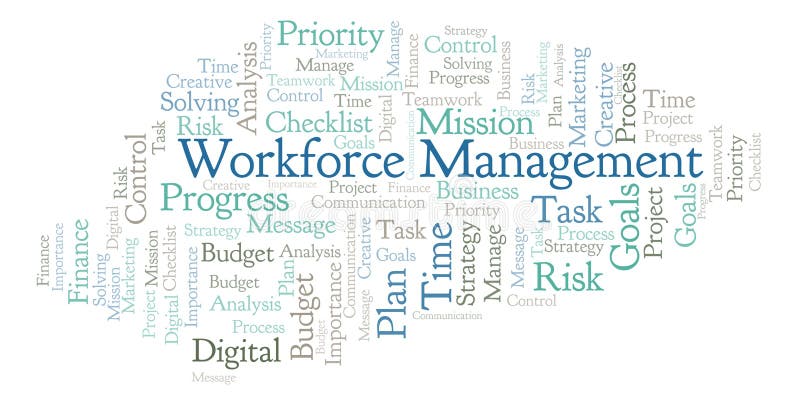 Workforce Management Word Cloud, Made with Text only. Stock ...