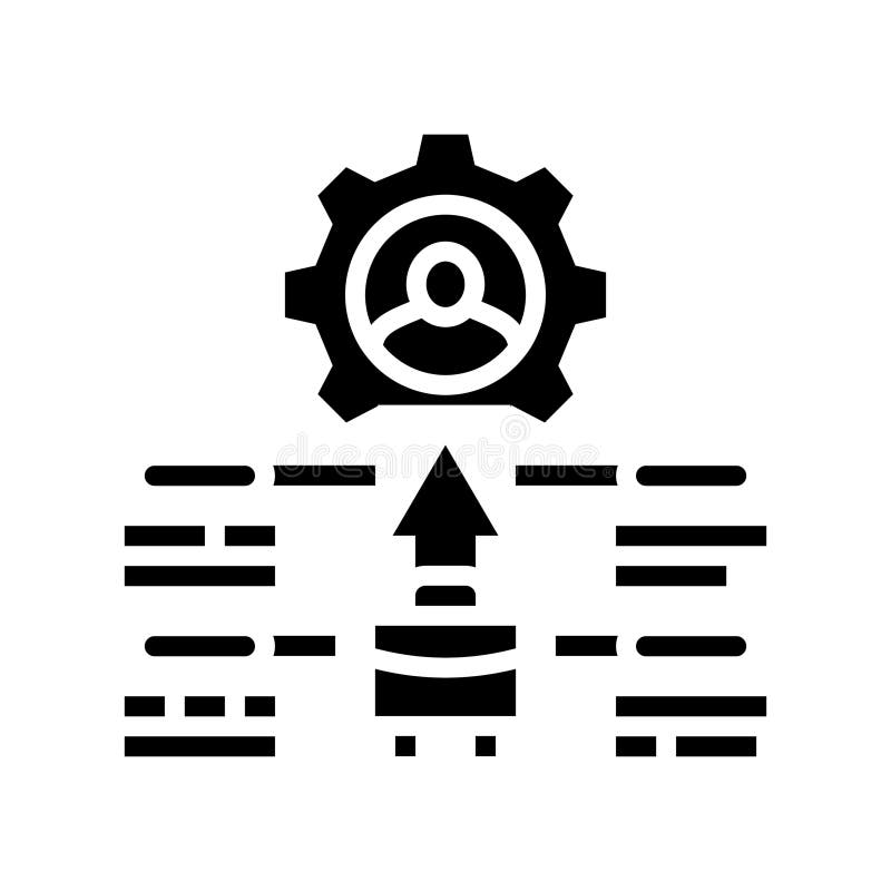 Workforce Planning Business Process Glyph Icon Vector Illustration ...