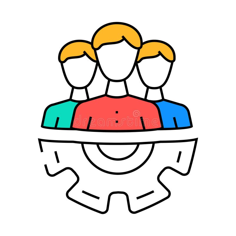 Workforce Planning Business Process Icon Color Illustration Stock ...