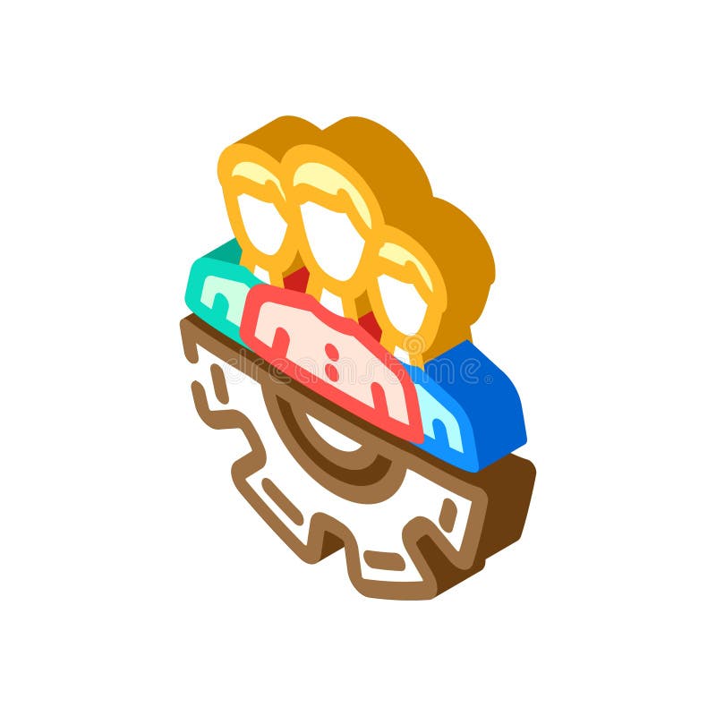 Workforce Planning Business Process Isometric Icon Vector Illustration ...