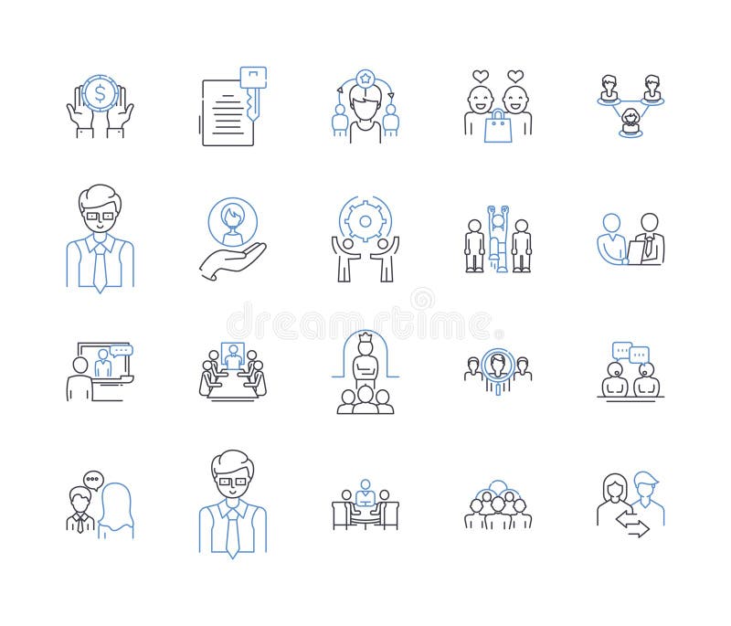 Workforce Planning Line Icons Collection. Forecasting, Analysis ...