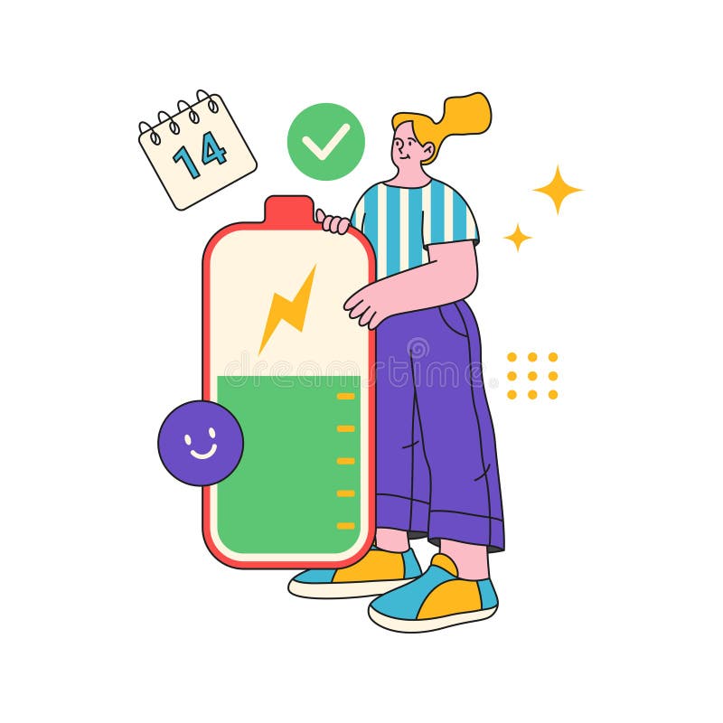 Efficiency and Productivity at Work Stock Illustration - Illustration ...