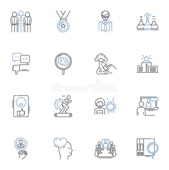 Workforce Testing Line Icons Collection. Assessment, Evaluation ...