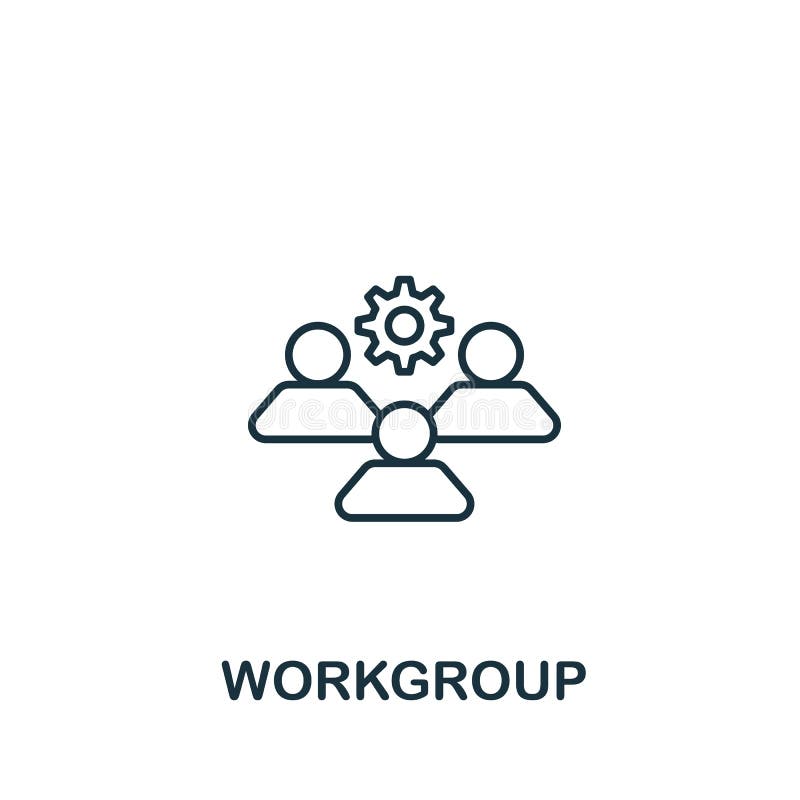 Workgroup Icon. Line Simple Icon for Templates, Web Design and ...
