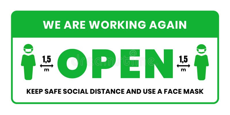 We are working again stock vector. Illustration of conditions - 204378564