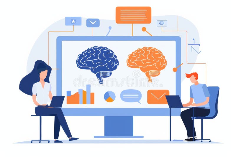 Working with AI Neural Networks To Optimize Business Processes Stock ... Working with AI Neural Networks To Optimize Business Processes Stock ...