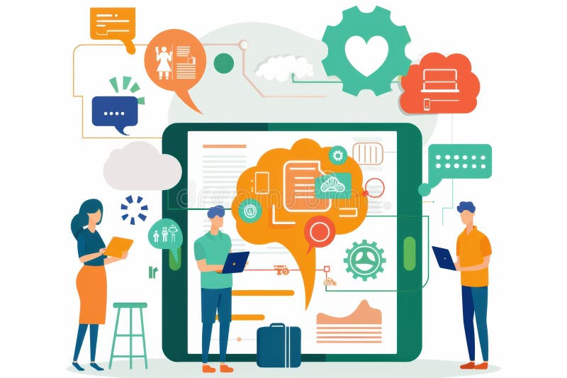 Working with AI Neural Networks To Optimize Business Processes Stock ... Working with AI Neural Networks To Optimize Business Processes Stock ...