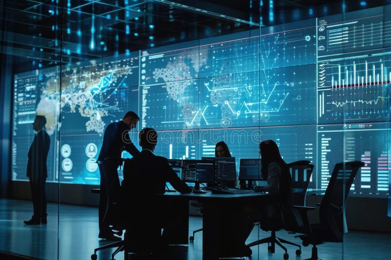 Working with AI Neural Networks To Optimize Business Processes Stock ... Working with AI Neural Networks To Optimize Business Processes Stock ...