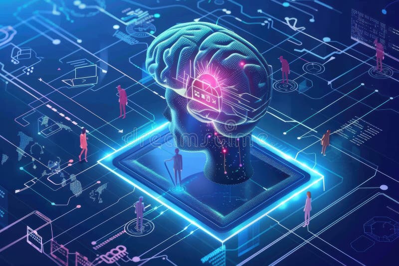 Working with AI Neural Networks To Optimize Business Processes Stock ... Working with AI Neural Networks To Optimize Business Processes Stock ...