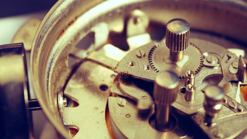 Working Alarm Clock Mechanism Stock Footage - Video of macro, alarm ...