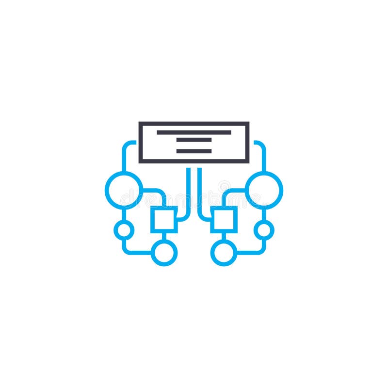 Working Algorithm Vector Thin Line Stroke Icon Working Algorithm