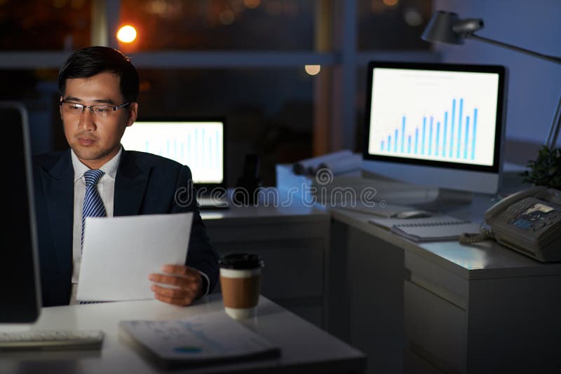 Working alone stock image. Image of report, businessman - 67186629