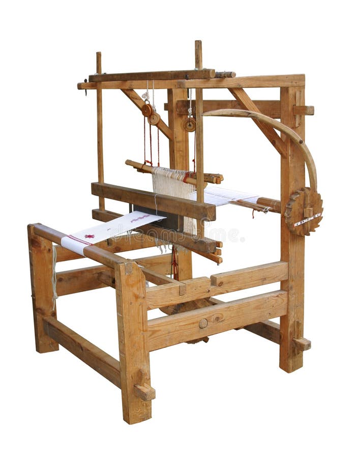 Working ancient loom stock photo. Image of cotton, technique - 10325384