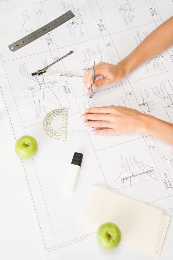 Working at Architectural Project Involved in Architecture Creating ...