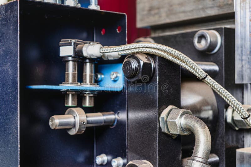 The Working Area of Cnc Multiform Spring Coiling Machine Close Up Stock ...