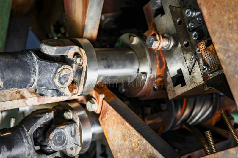 The Working Area of Cnc Multiform Spring Coiling Machine Close Up Stock ...