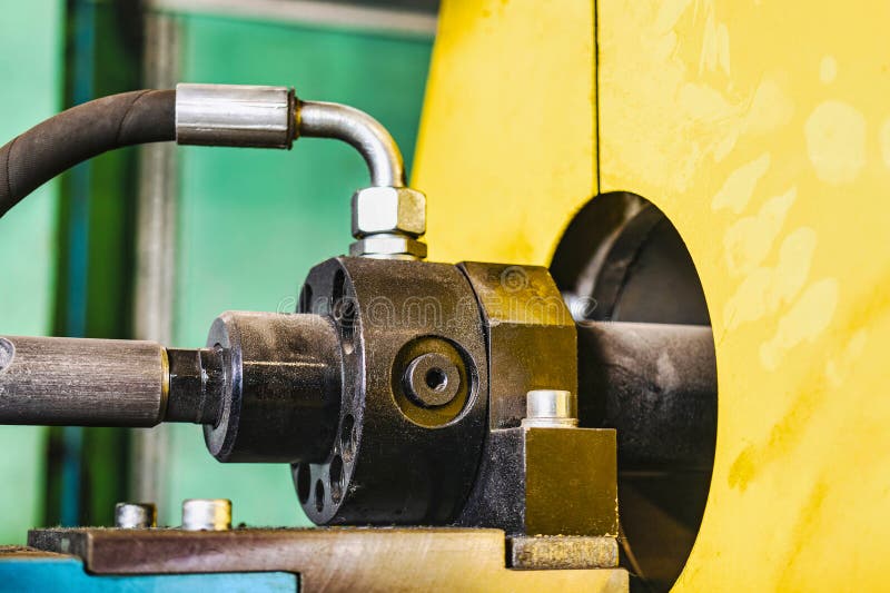 The Working Area of Cnc Multiform Spring Coiling Machine Close Up Stock ...