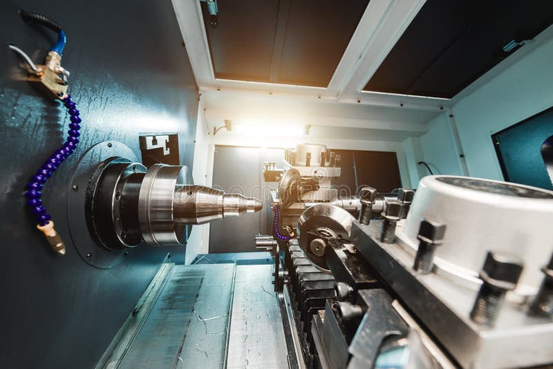 Work Space of Modern CNC Milling Machine. Stock Photo - Image of ...