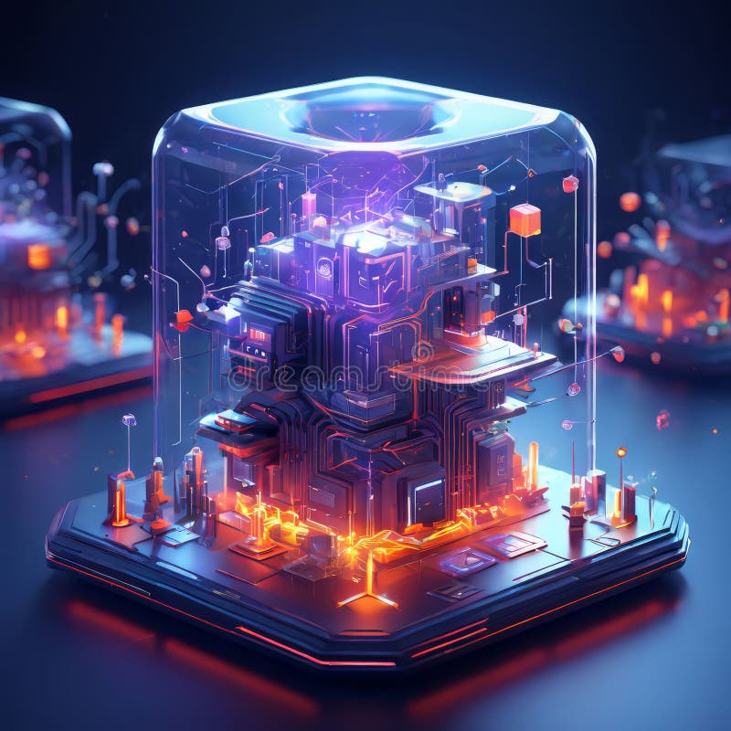 Artificial intelligence stock illustration. Illustration of machine ...